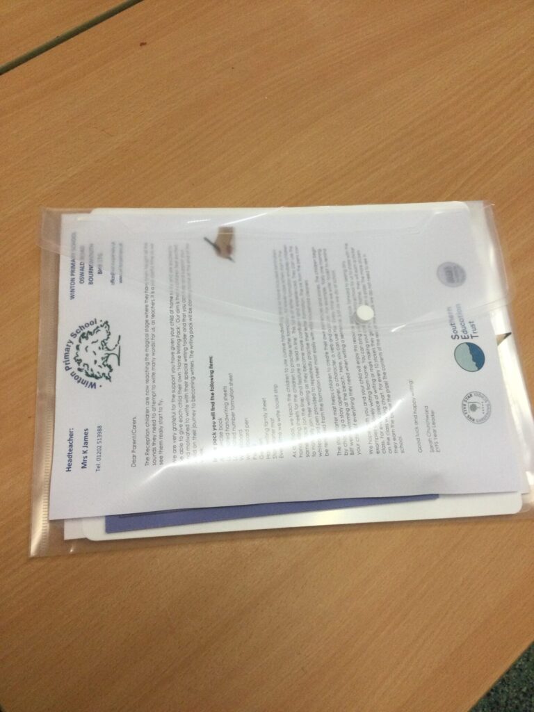 Writing packs for Reception - Winton Primary School